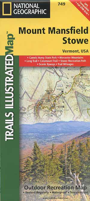 Trails Illustrated Mount Mansfield/Stowe map Book - Bondcliff Books